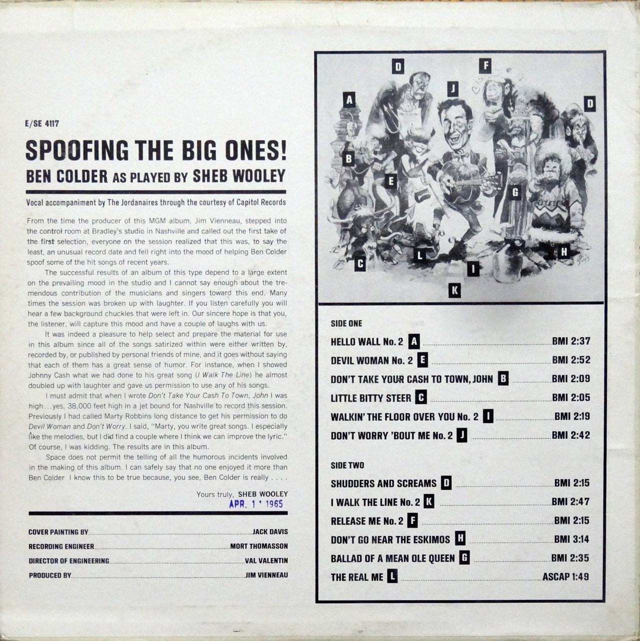 From The Stacks: Ben Colder/Sheb Wooley, ‘Spoofing the Big Ones!’ – Why ...